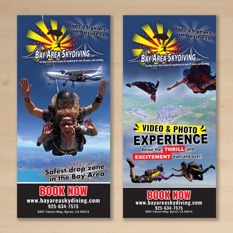 Bay Area Skydiving Rack Card - Bold Print Design Studio