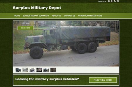 Surplus Military Depot Website - Bold Print Design Studio