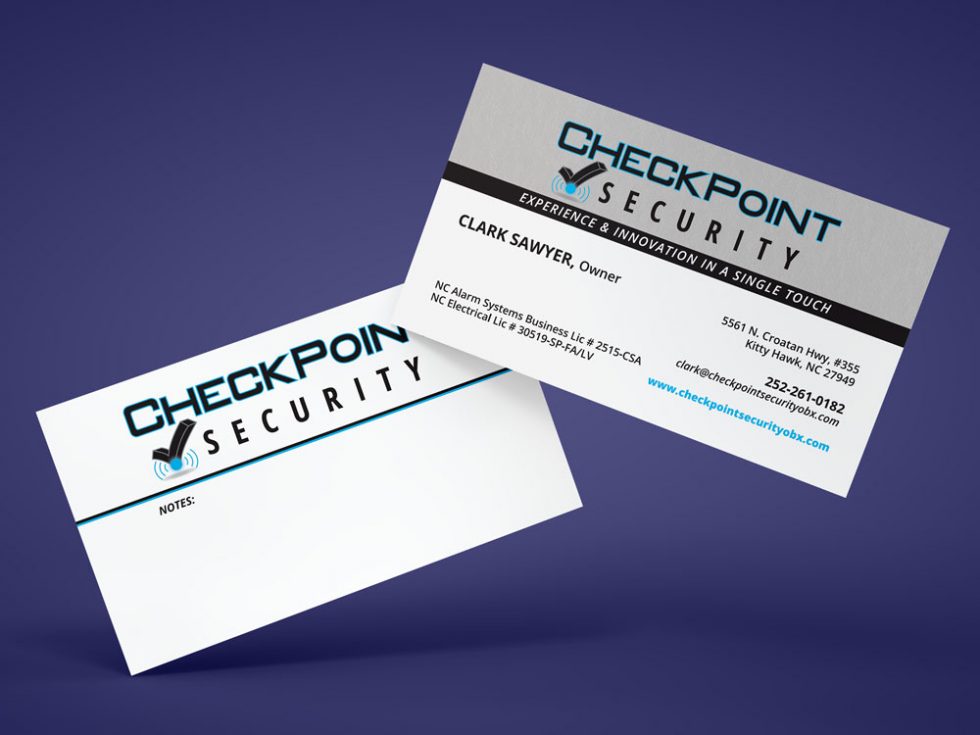 CheckPoint Security Business Card - Bold Print Design Studio